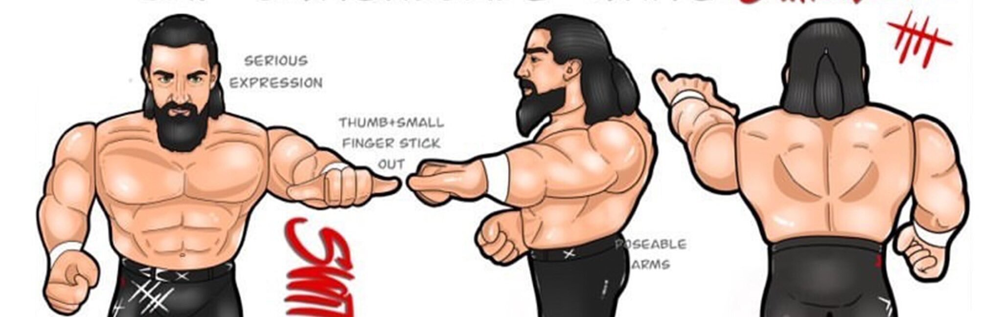 Jay White Retro Figure Concept Design Revealed by Nerds Clothing Co ...