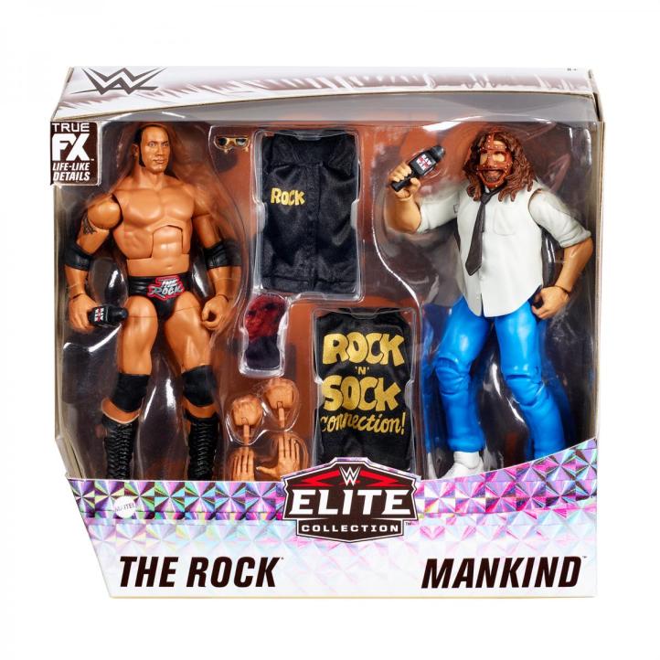 The Rock & Mankind WWE Elite 2-Pack on Pre-Order via Ringside (UPDATED ...
