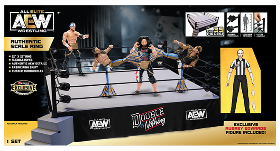 Aubrey Edwards Figure & AEW Double or Nothing Scale Ring Up For Pre ...
