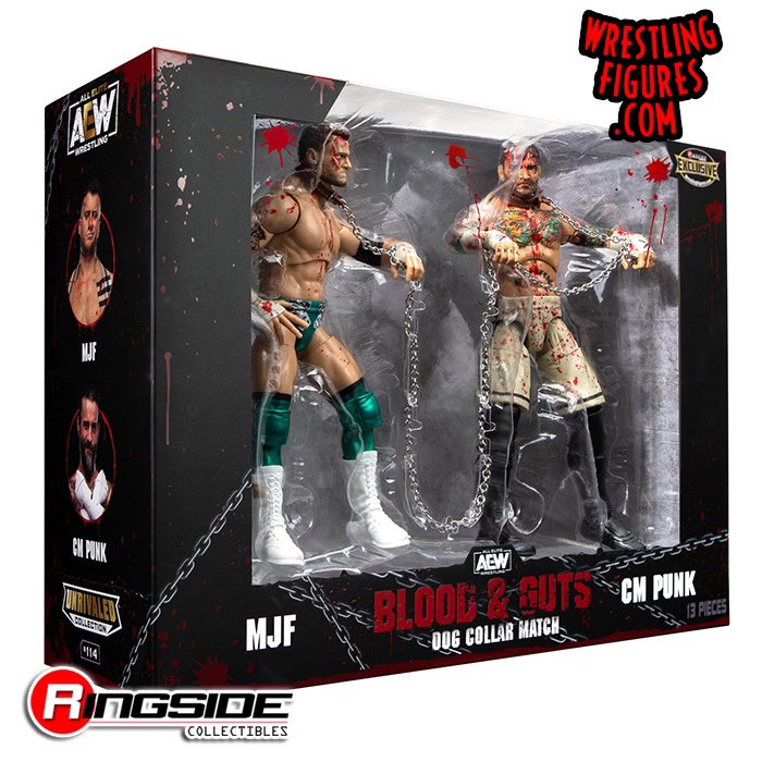 CM Punk vs. MJF AEW Blood & Guts Images Shared by Ringside Collectibles ...