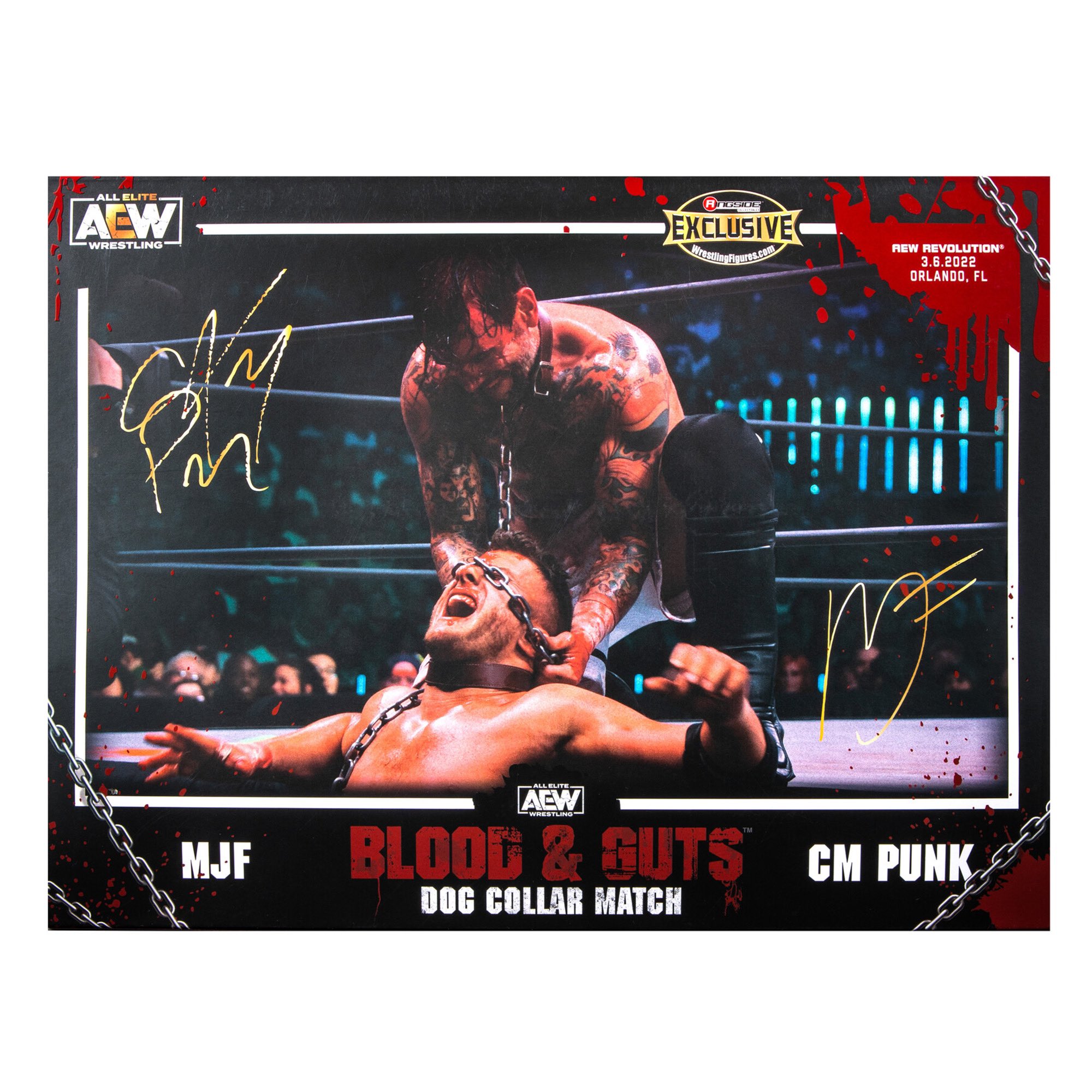 CM Punk vs. MJF AEW Blood & Guts Images Shared by Ringside Collectibles ...