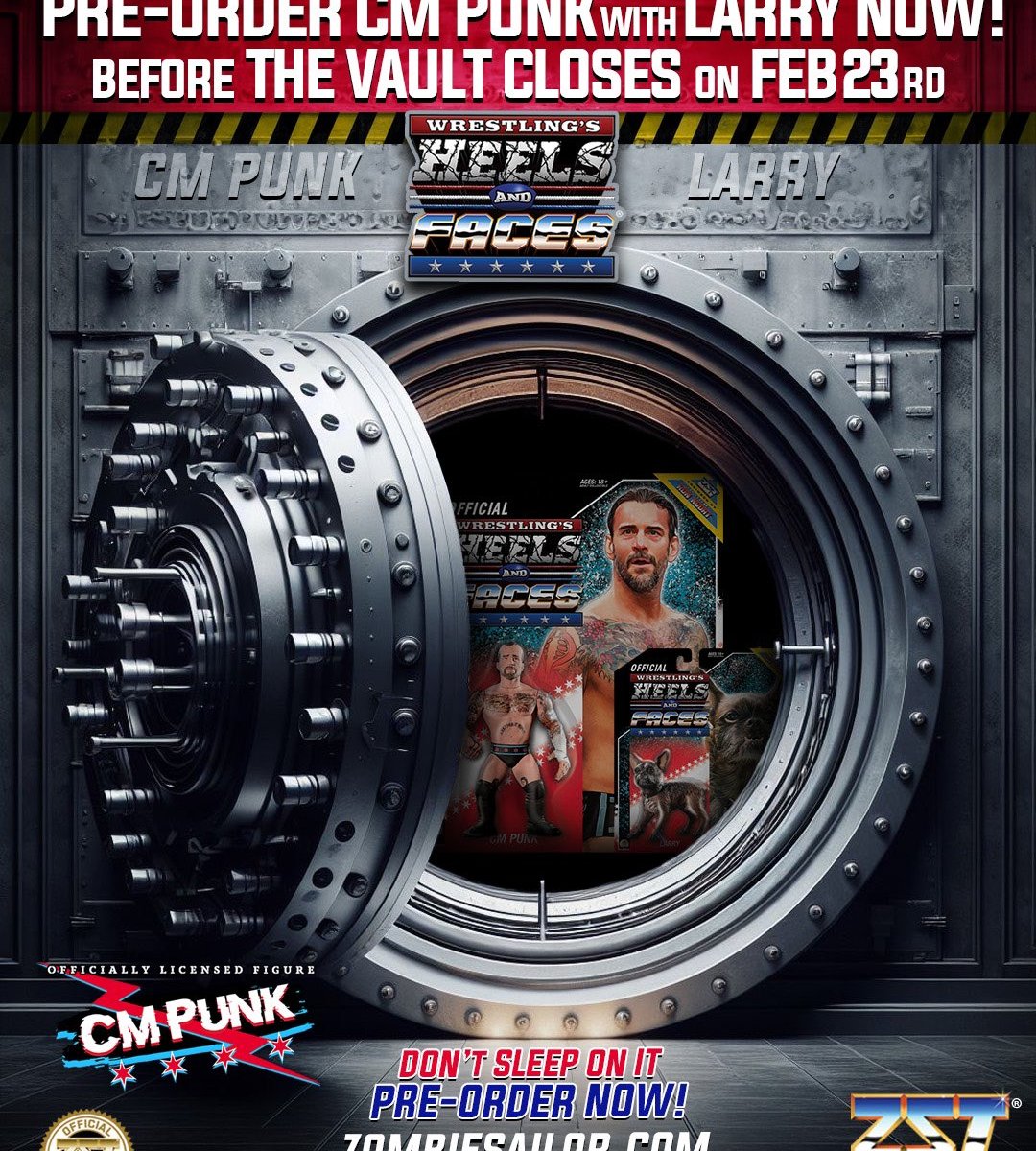 Last Call: Sales of CM Punk & Larry the Dog Zombie Sailor Toys’ Heels ...