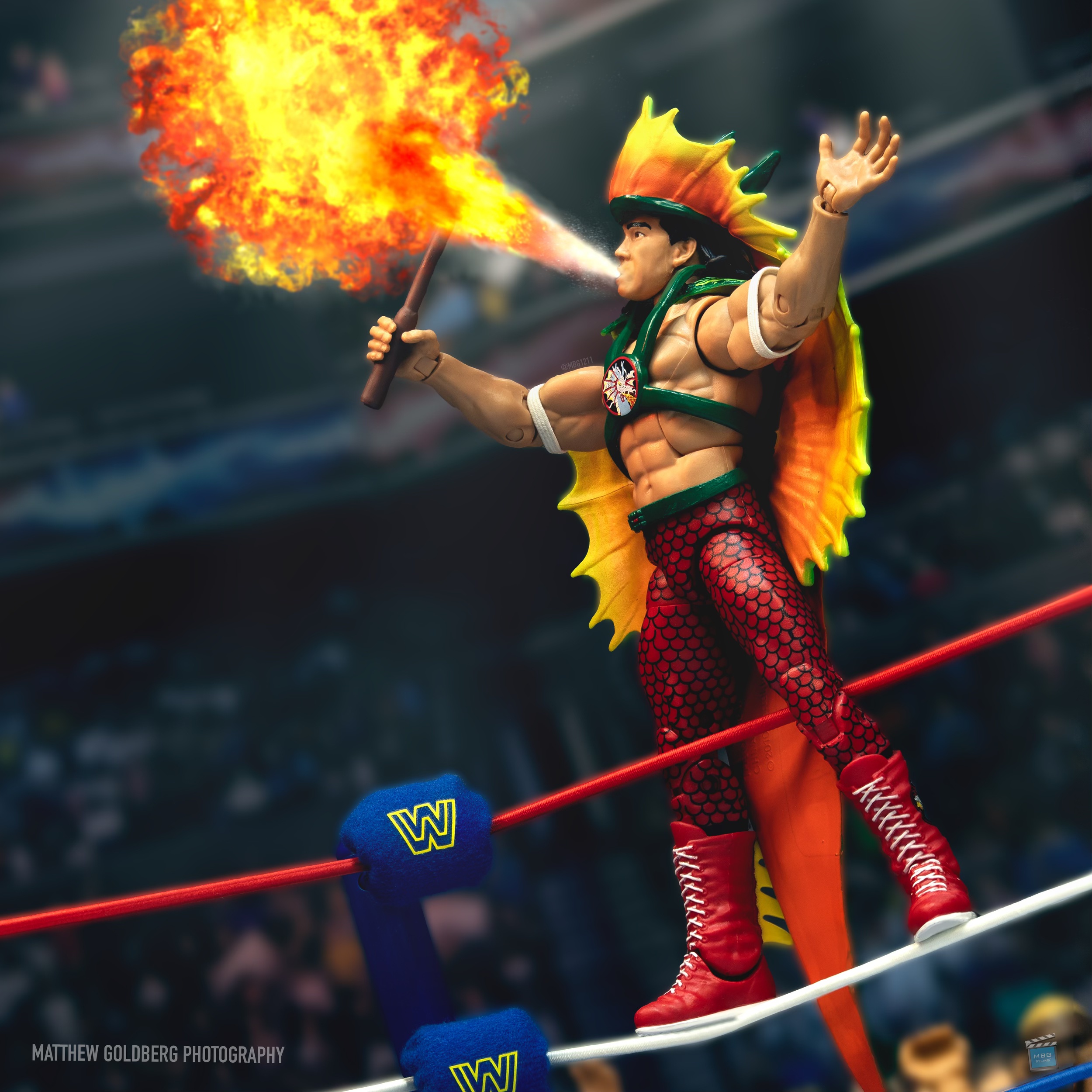 The Dragon Breathes Fire in Figure Photography – Wrestling Figure News