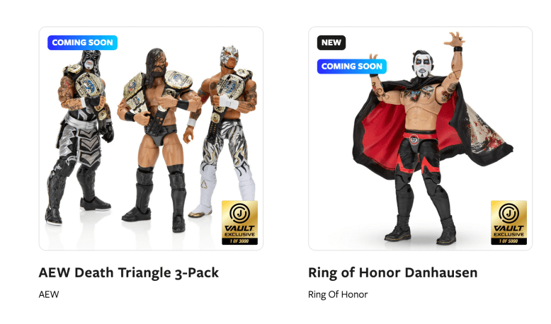 Danhausen and Death Triangle AEW Jazwares Vault Drops Now Available ...
