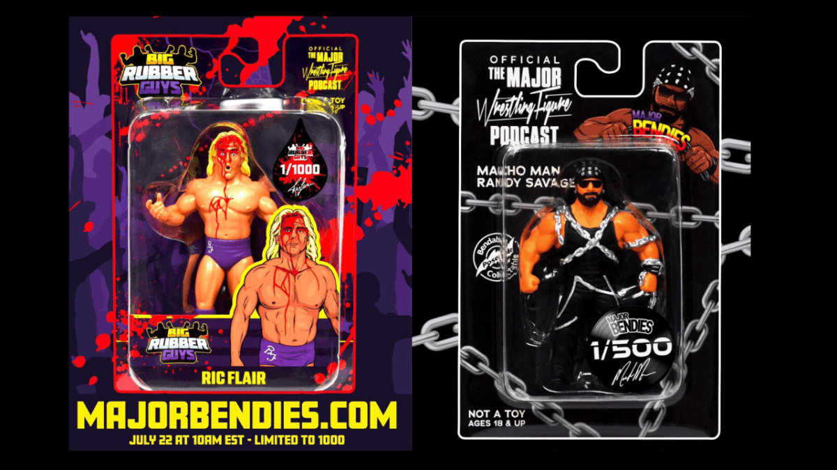 SOLD OUT: Big Rubber Guys Bloody Ric Flair & Major Bendies Macho Man ...