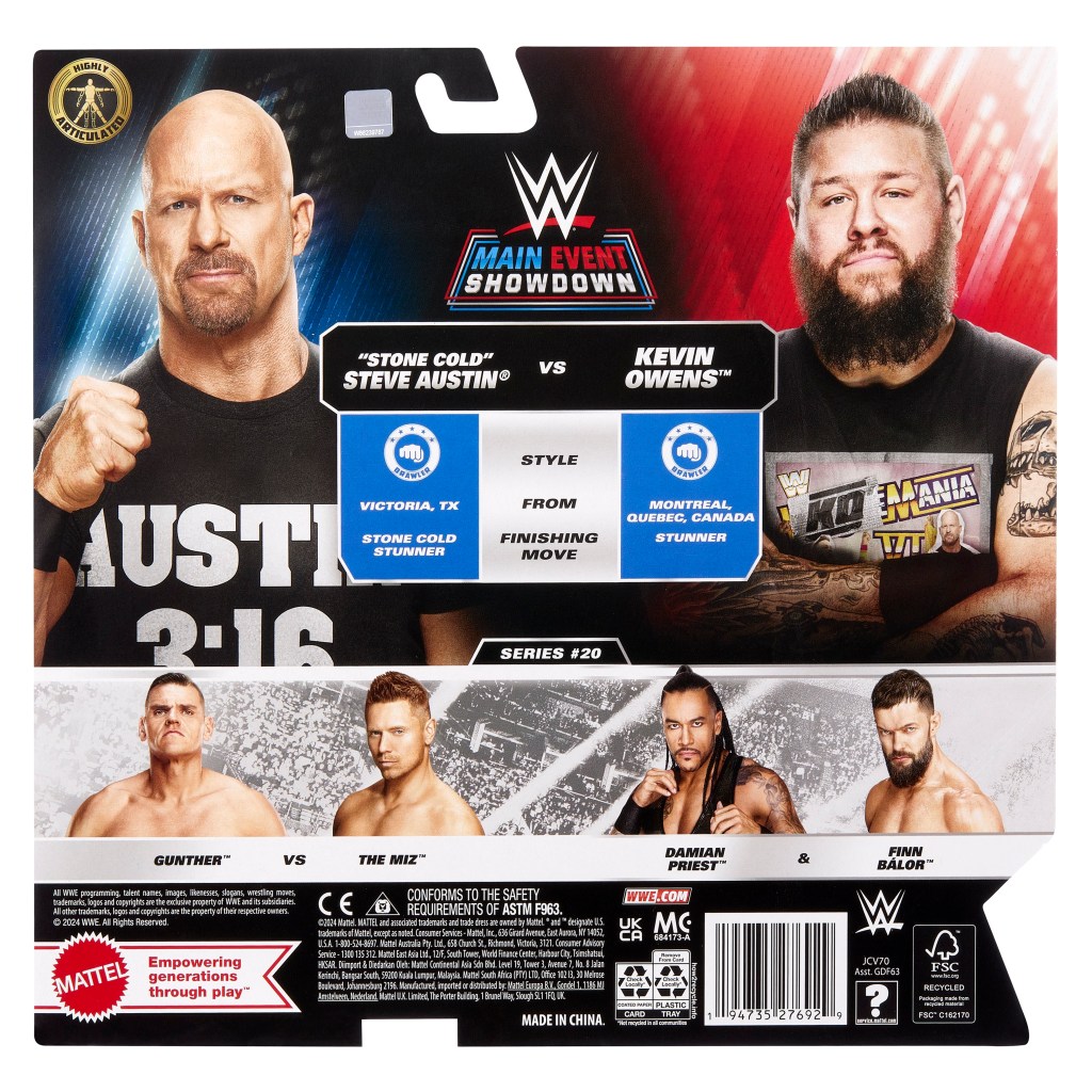 Kevin Owens vs. ‘Stone Cold’ Steve Austin Main Event Showdown In-Stock ...