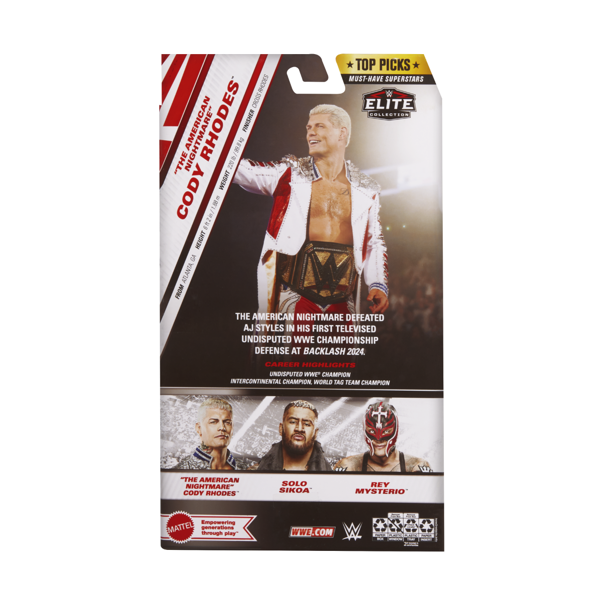Pre-Order Alert: WWE Top Picks Elite Cody Rhodes, Solo Sikoa & Rey ...