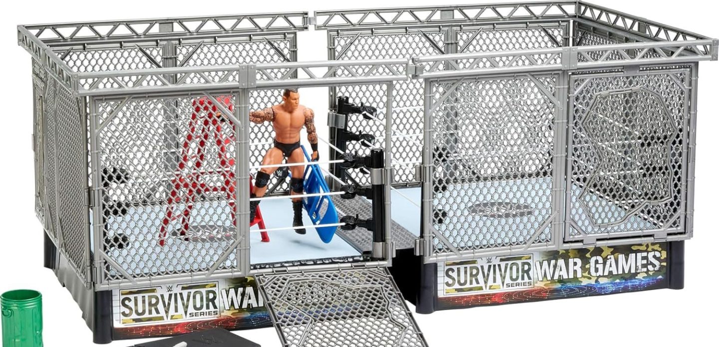 WWE Survivor War Games Playset 2 Rings, Cage & Randy Orton Now ...