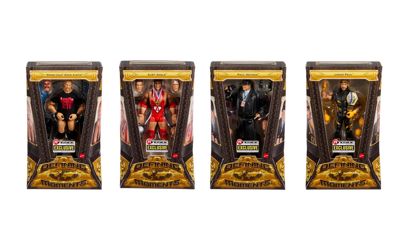 Photos: WWE Defining Moments Elite Stone Cold Steve Austin, Logan Paul, Paul Heyman & Kurt Angle ...
