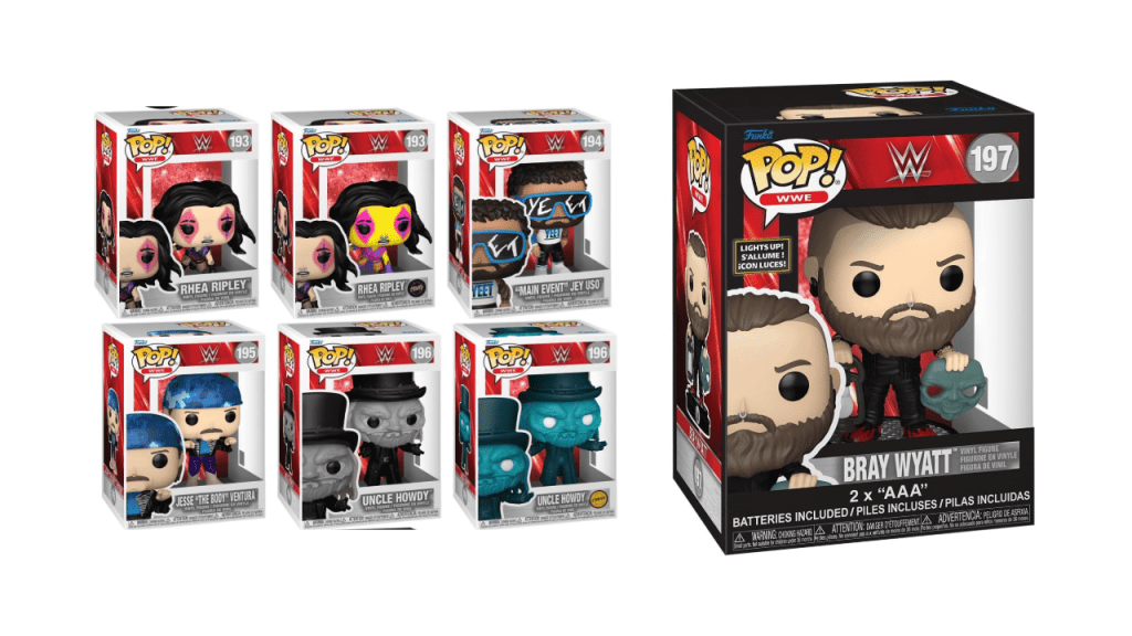 Bray Wyatt, Jesse Ventura, Rhea Ripley, Jey Uso & Uncle Howdy Funko ...